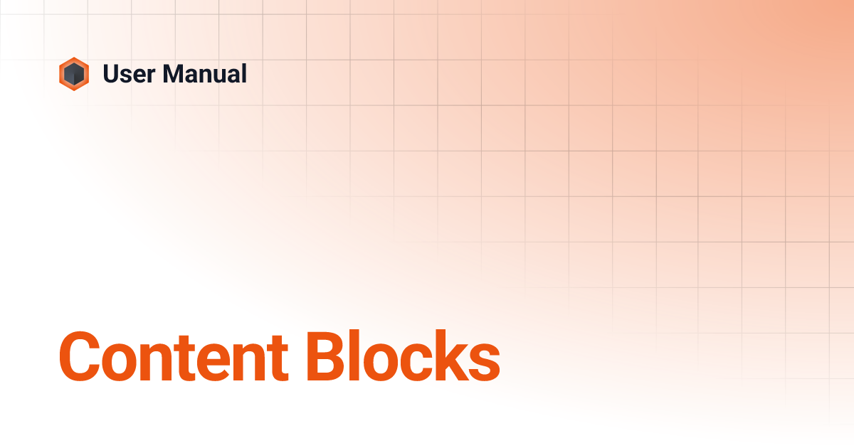 Content Blocks | User Manual
