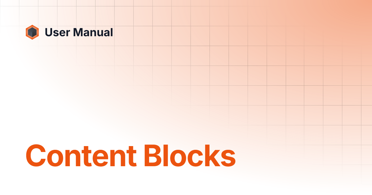 Content Blocks | User Manual